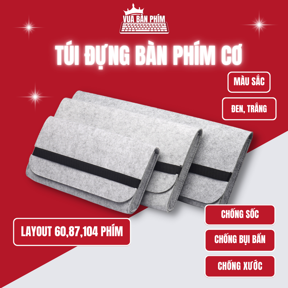 Túi đựng bàn phím cơ chống bụi bẩn,chống xước, giảm sốc cho layout 60 ...
