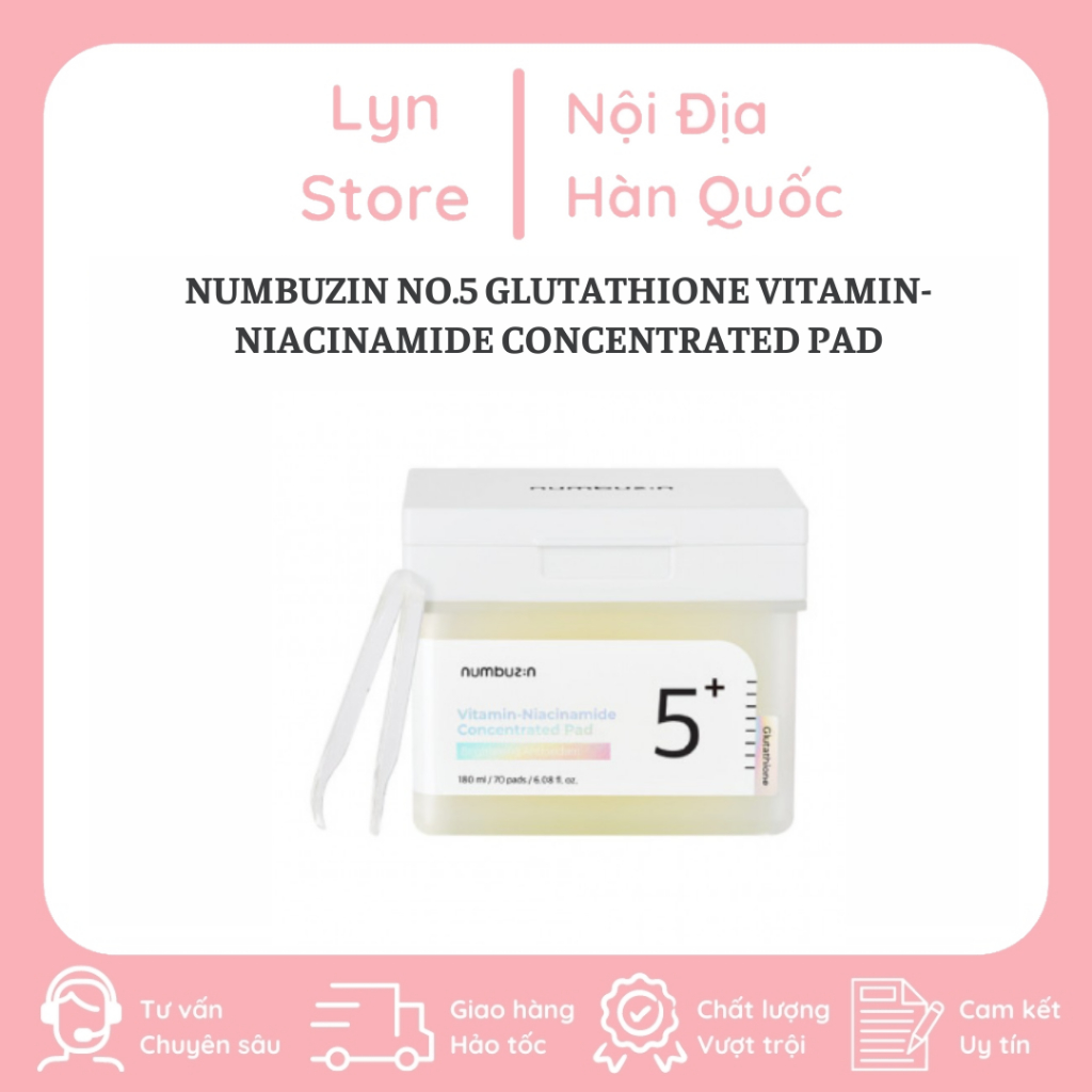 Numbuzin No.5 Glutathione Vitamin-Niacinamide Concentrated Pad | Shopee ...