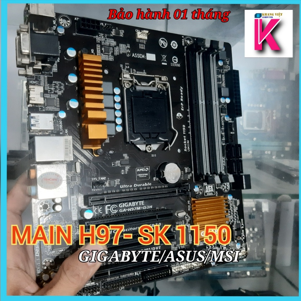 Main H97 SK1150 Giga/Asus/MSI hàng zin tháo máy, BH 01 Tháng ( đủ Fe ...