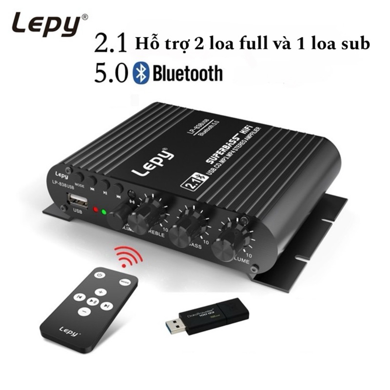 AMPLY mini 2.1 LEPY LP-838USB, được hỗ trợ bluetooth 5.0 ( Bảo Hành Chính Hãng LEPY ) | Shopee ...