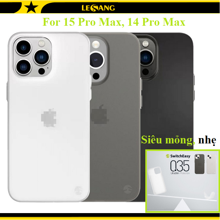 Ốp lưng IP 15 Pro Max/ 15 Pro/ 14 Pro Max Switcheasy Ultra Slim siêu ...