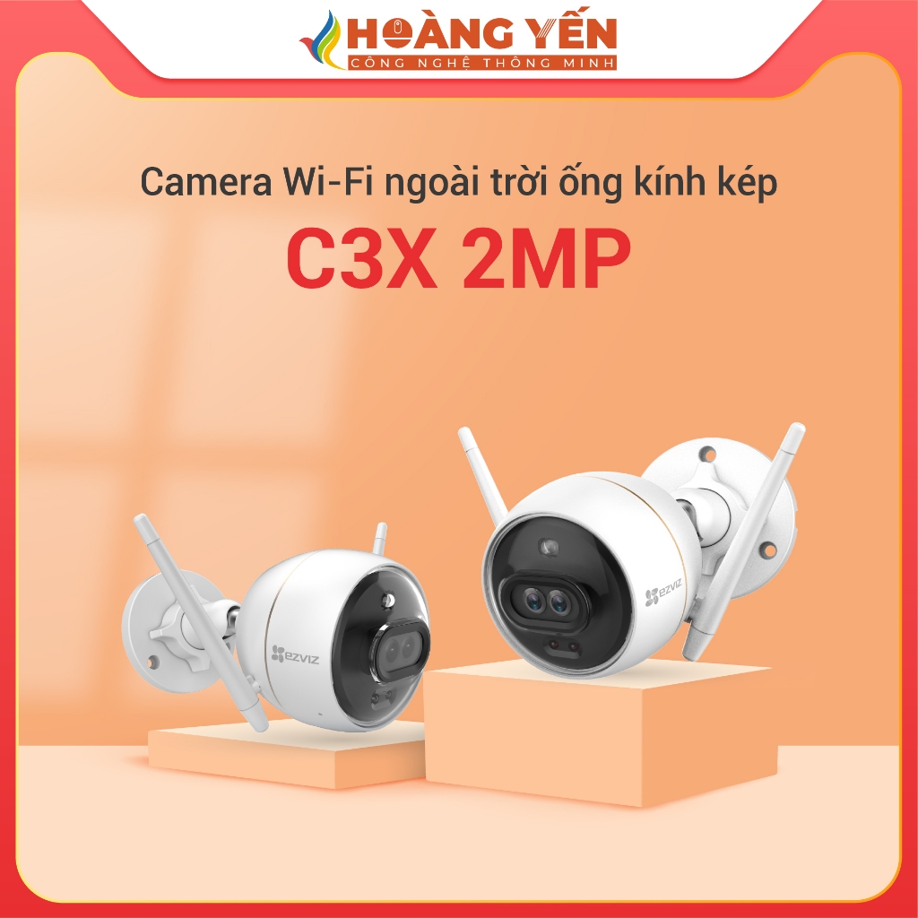 Camera Wifi EZVIZ Ngoài Trời C3X 2MP Ống Kính Kép 1080P IP67- Màu Ban ...
