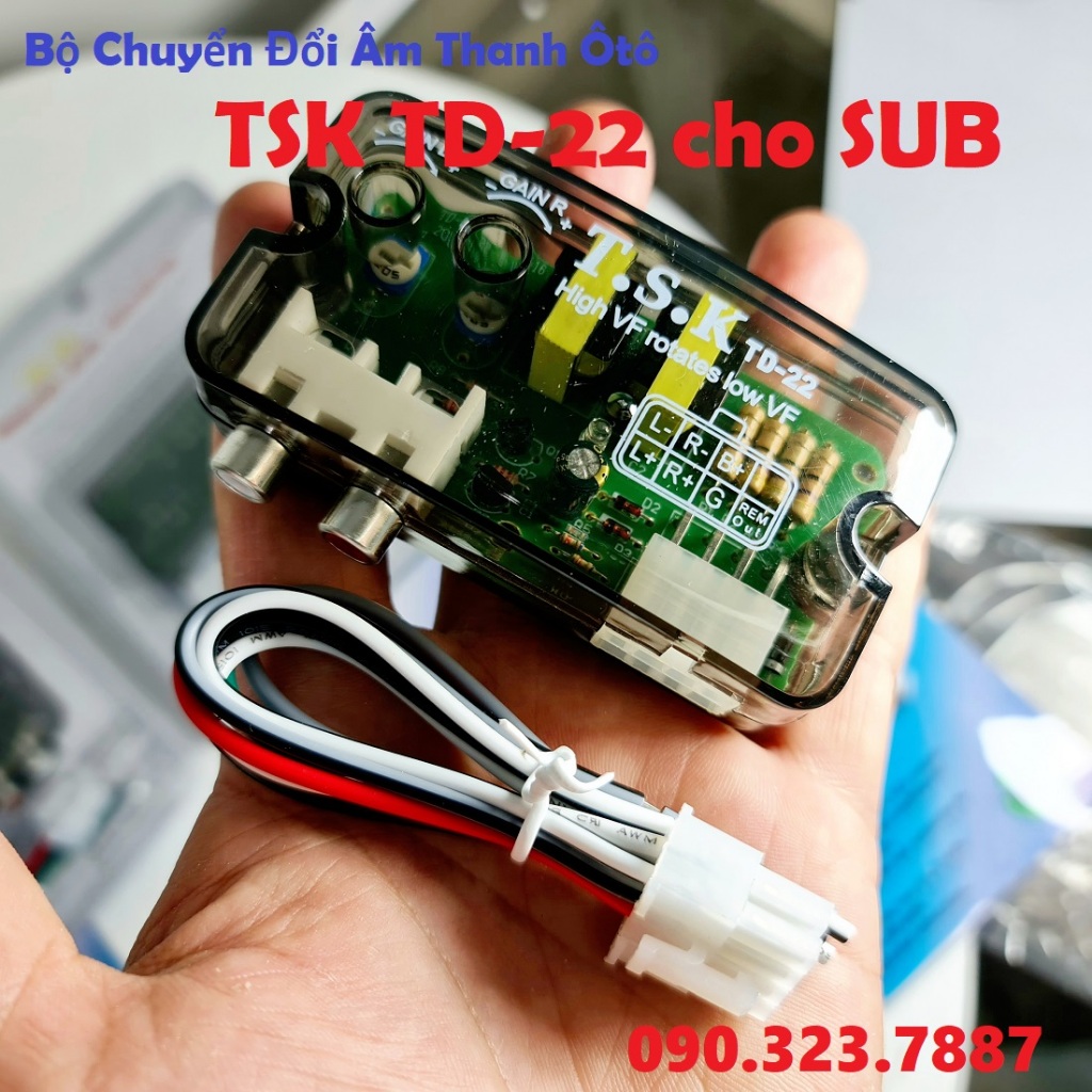 Bộ Chuyển Đổi Âm Thanh Ôtô TSK TD-22 cho SUB: Điều Chỉnh Tần Số Cao Thấp Tiện Lợi. Loại tốt ...