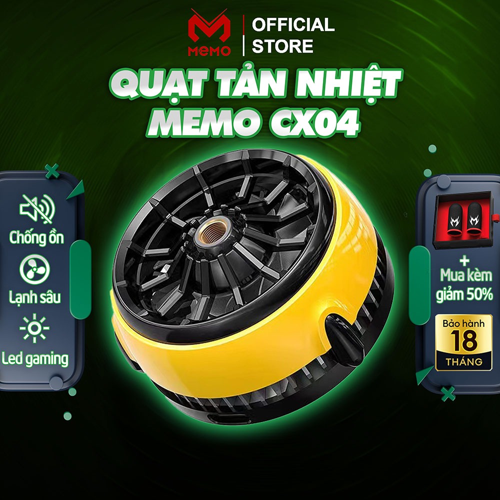 Quạt tản nhiệt gamming livestream Memo CX04 chơi game Liên Quân PUBG ổn định fps bảo vệ điện ...