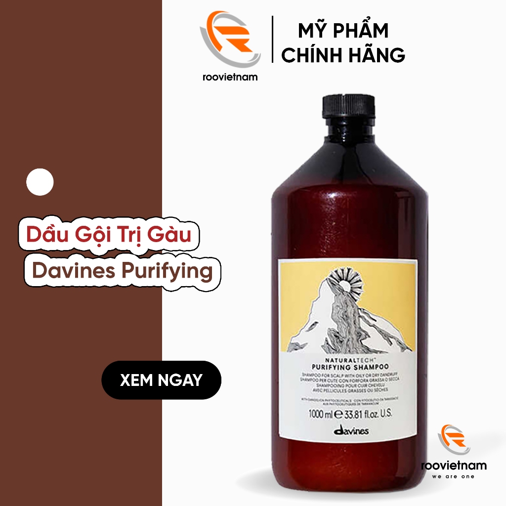 Dầu Gội Chống Gàu Davines Purifying Shampoo 1000ml | Shopee Việt Nam