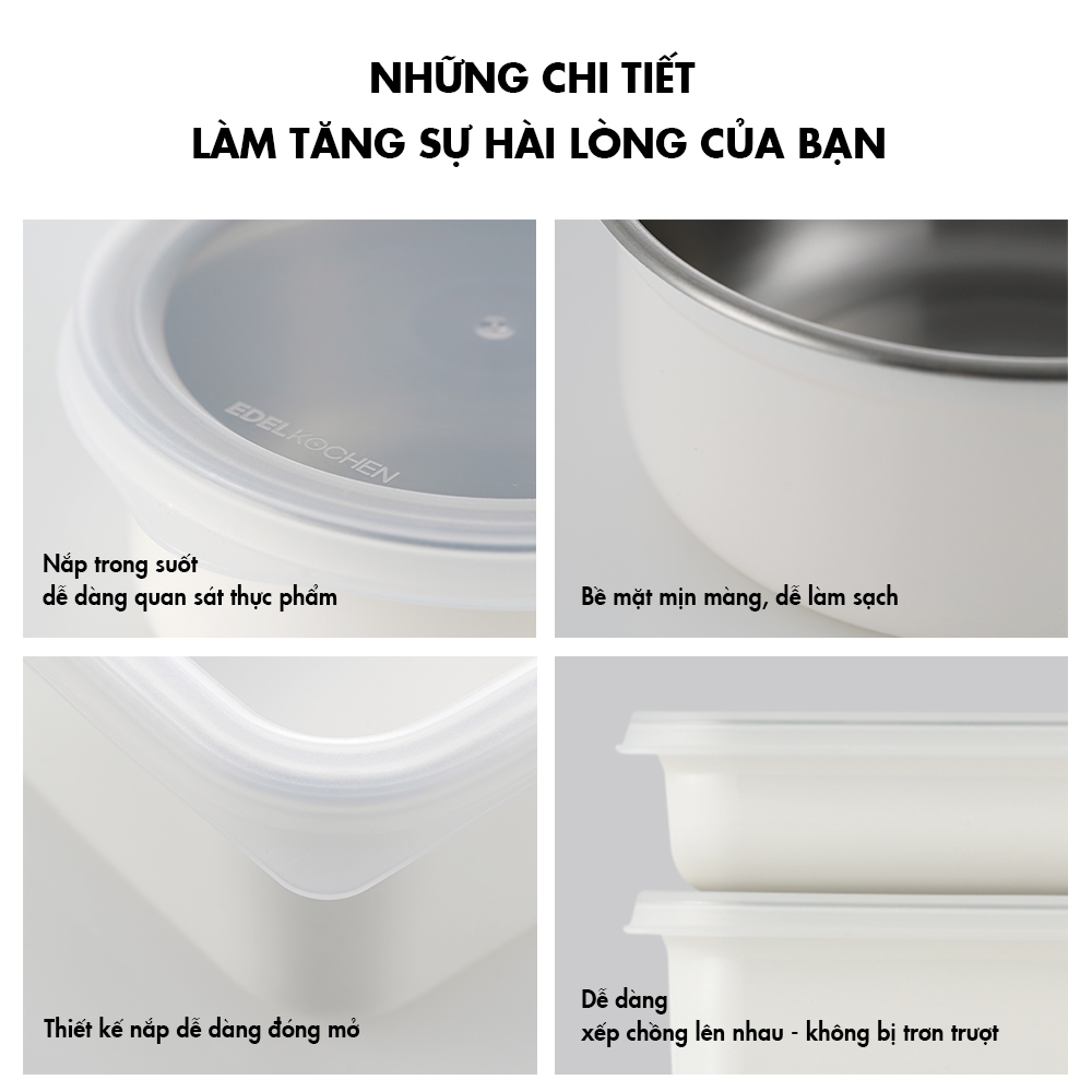 Hộp đựng thực phẩm, trữ đông inox 304 Edelkochen Edellock Collection ...