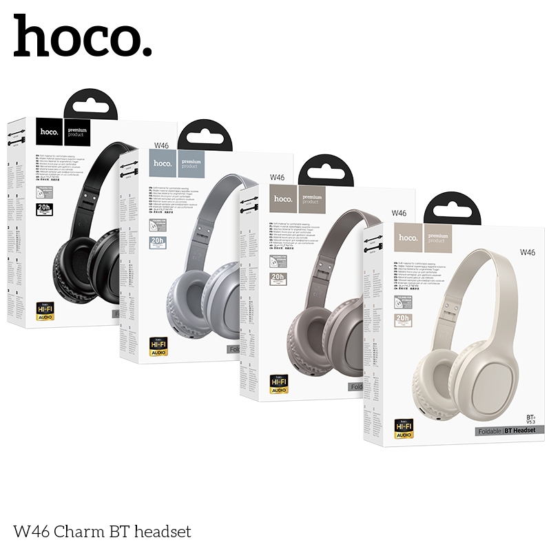 Tai nghe chụp tai bluetooth, Tai nghe Headphone Hoco W46 âm bass siêu hay | Shopee Việt Nam