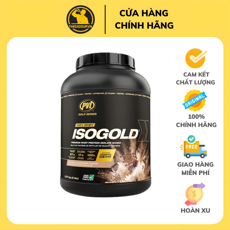 Sữa tăng cơ Protein PVL ISO Gold 5lbs Premium Isolate 100% Whey Protein ...