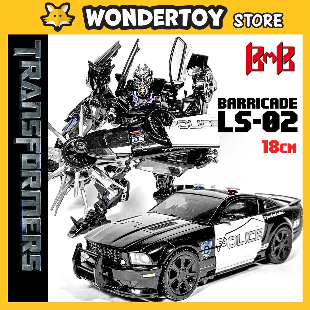 Mô hình BMB Barricade LS-02 Transformers Robot biến hình LS02 18cm ...