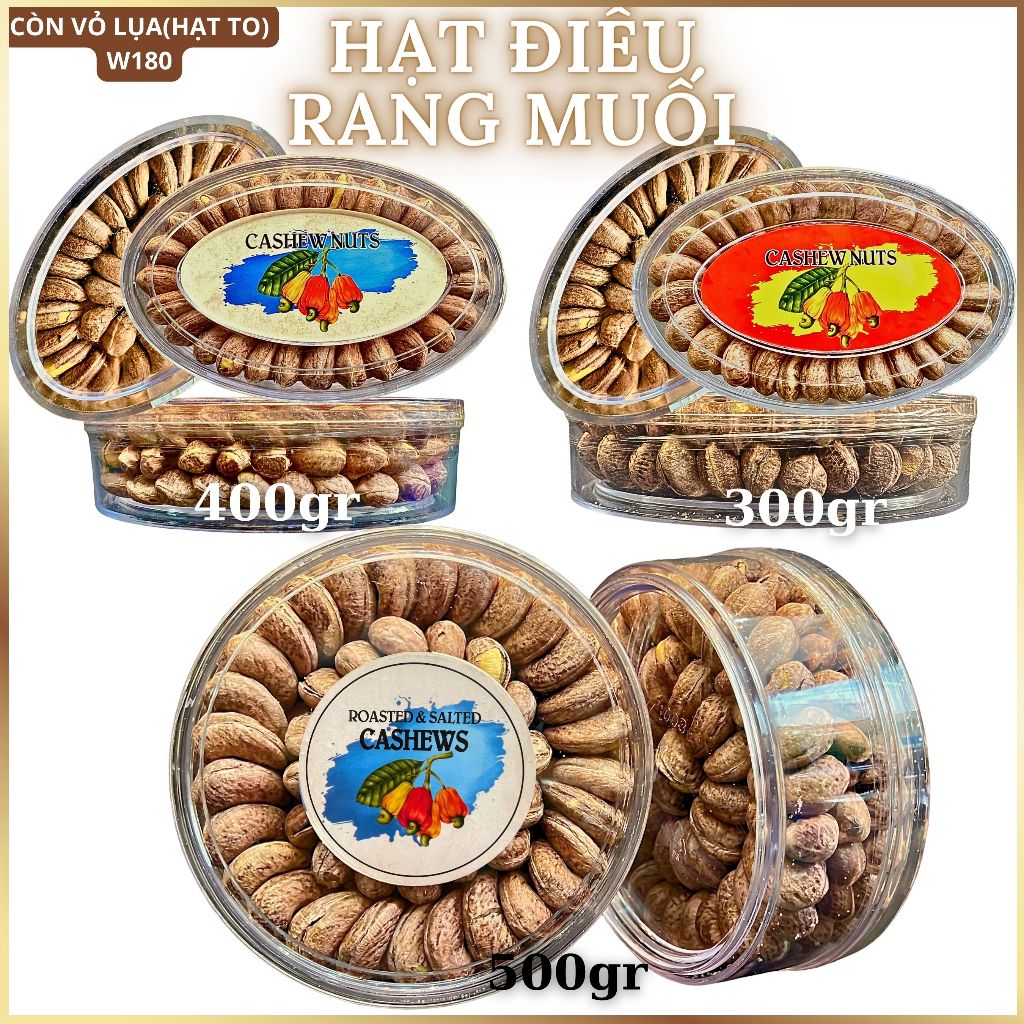Hạt Điều Rang Muối Đủ Size Hộp MECA 500g,300g,250g hạt điều loại 1, 380 ...