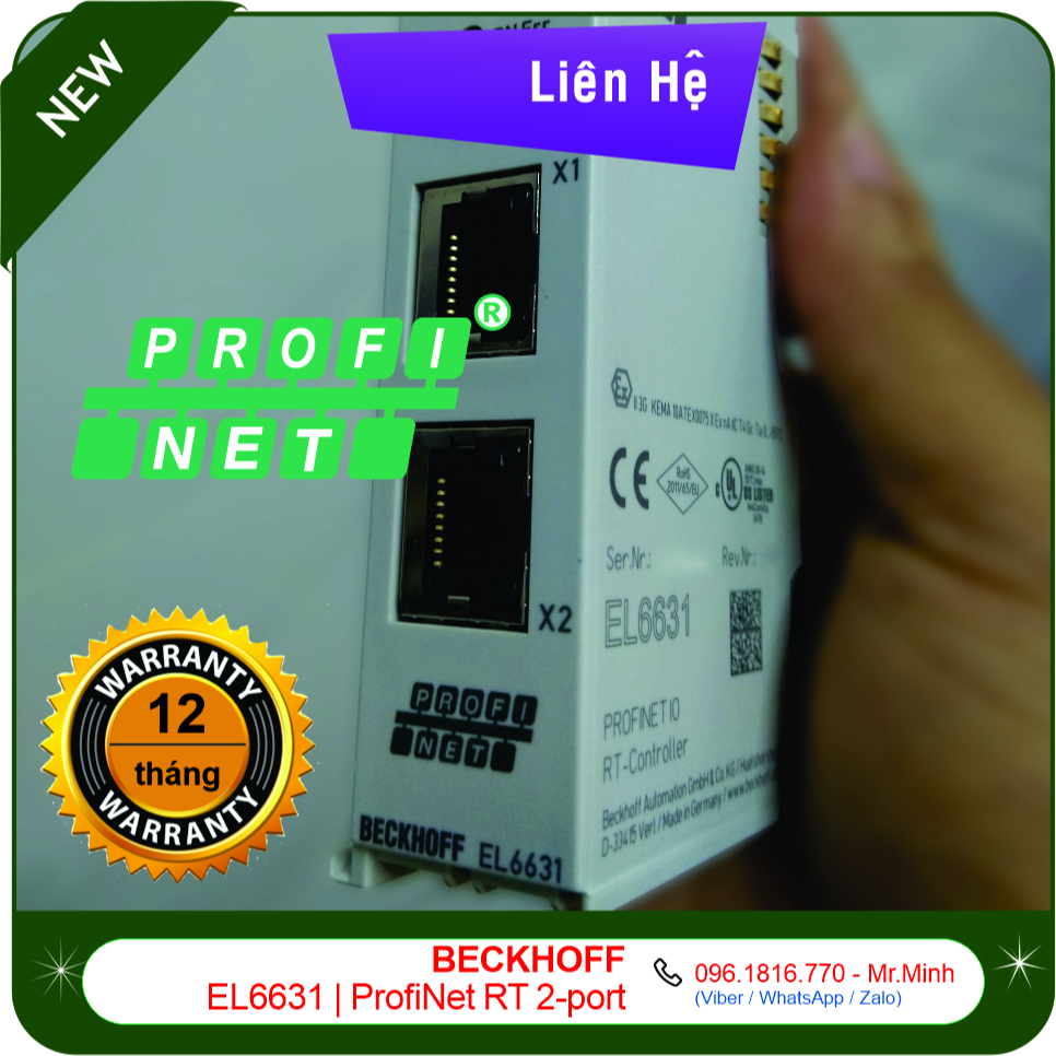[giÁ TỐt] Beckhoff Terminal El6631 Ethercat Terminal 2 Port Communication Interface Profinet