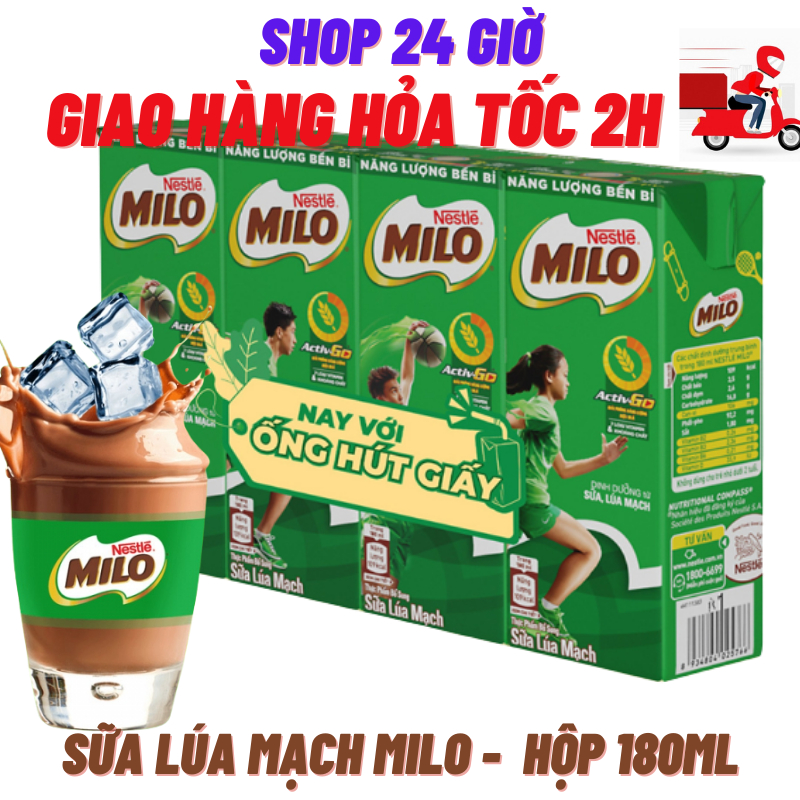 1 Lốc Sữa Milo Nước Hộp 180Ml | Shopee Việt Nam