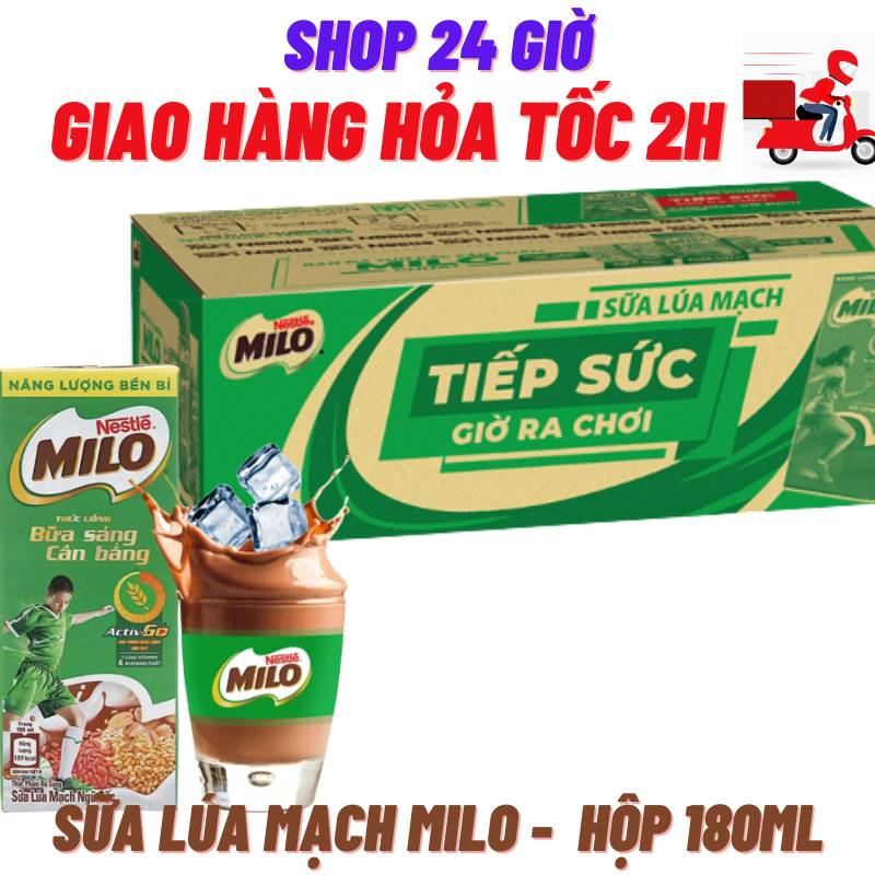 Sữa Milo Nước 1 thùng 48 Hộp 180 Ml | Shopee Việt Nam