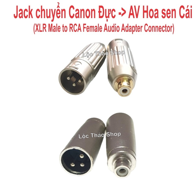 Jack chuyển Canon Đực sang AV Cái - Jack Canon Đực ra AV Cái - XLR Male ...