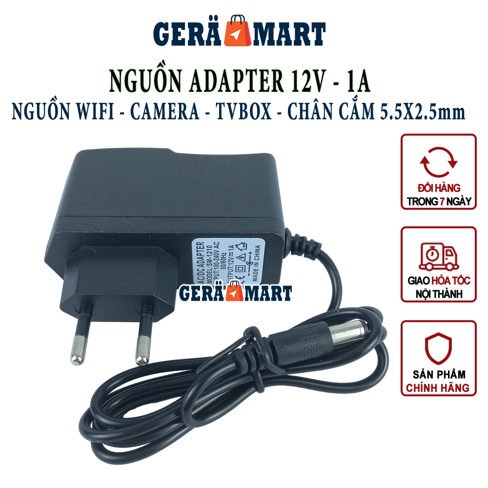 Nguồn Adapter 12V-1A cho Router Wifi, Modem, Camera, TVBox - Sạc nguồn ...