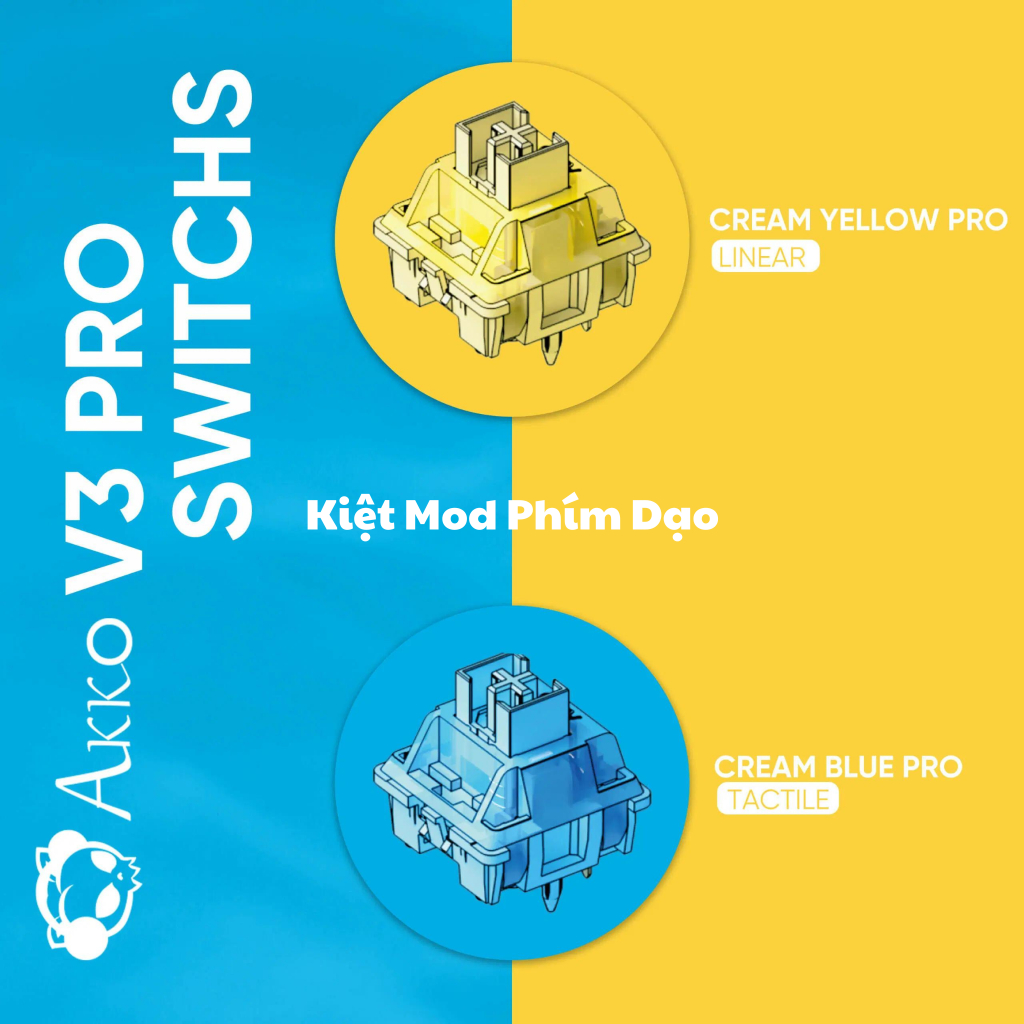 Pack Switch AKKO v3 (Cream Yellow/ Blue Pro) - 45 Switch | Shopee Việt Nam