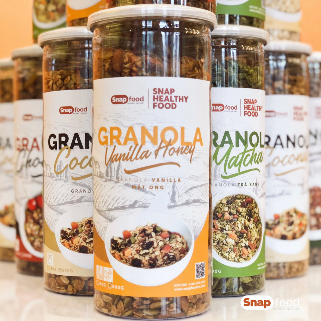 Granola không đường 5 VỊ - hộp 500 gram - Ngũ cốc ĂN LIỀN GIỮ DÁNG Eat ...
