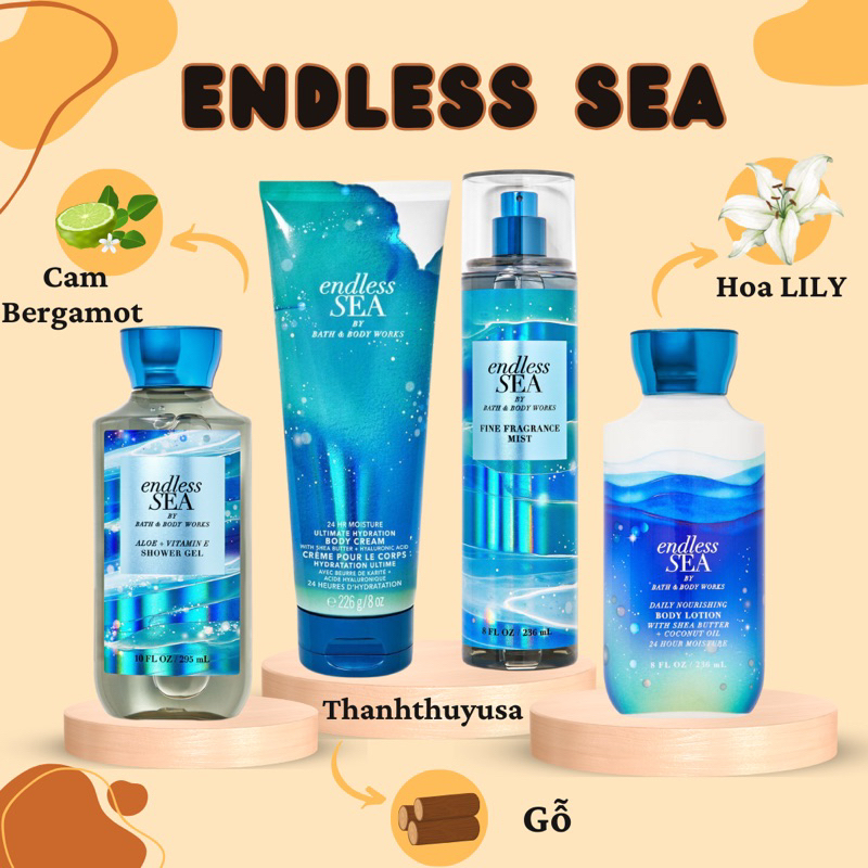 [ ENDLESS SEA ] Bộ Sản Phẩm Sữa Tắm - Lotion - Xịt Thơm Toàn Thân Bath ...