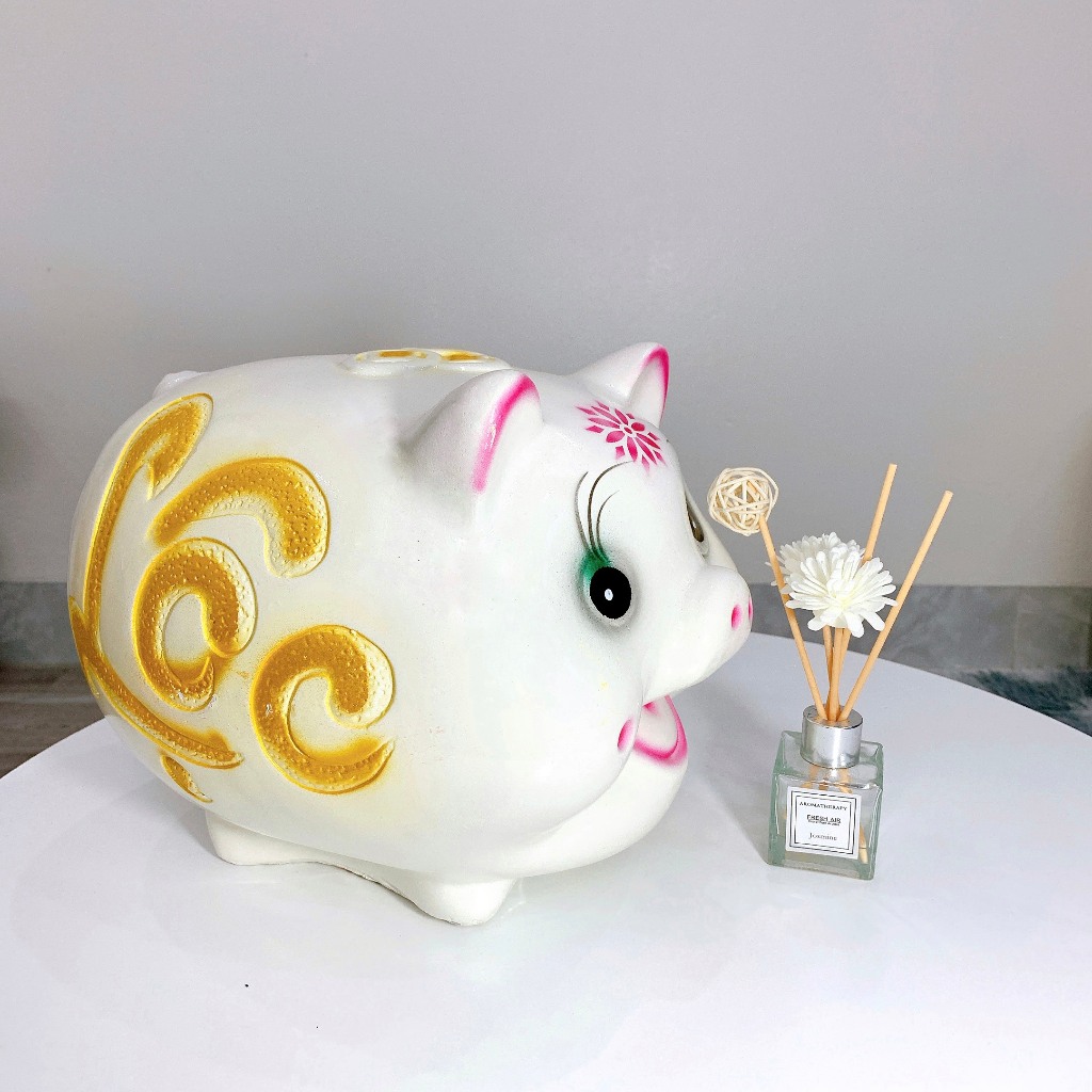 Heo đất/ Lợn đất HEOO XINH mẫu truyền thống tiết kiệm size TO 30cm ...