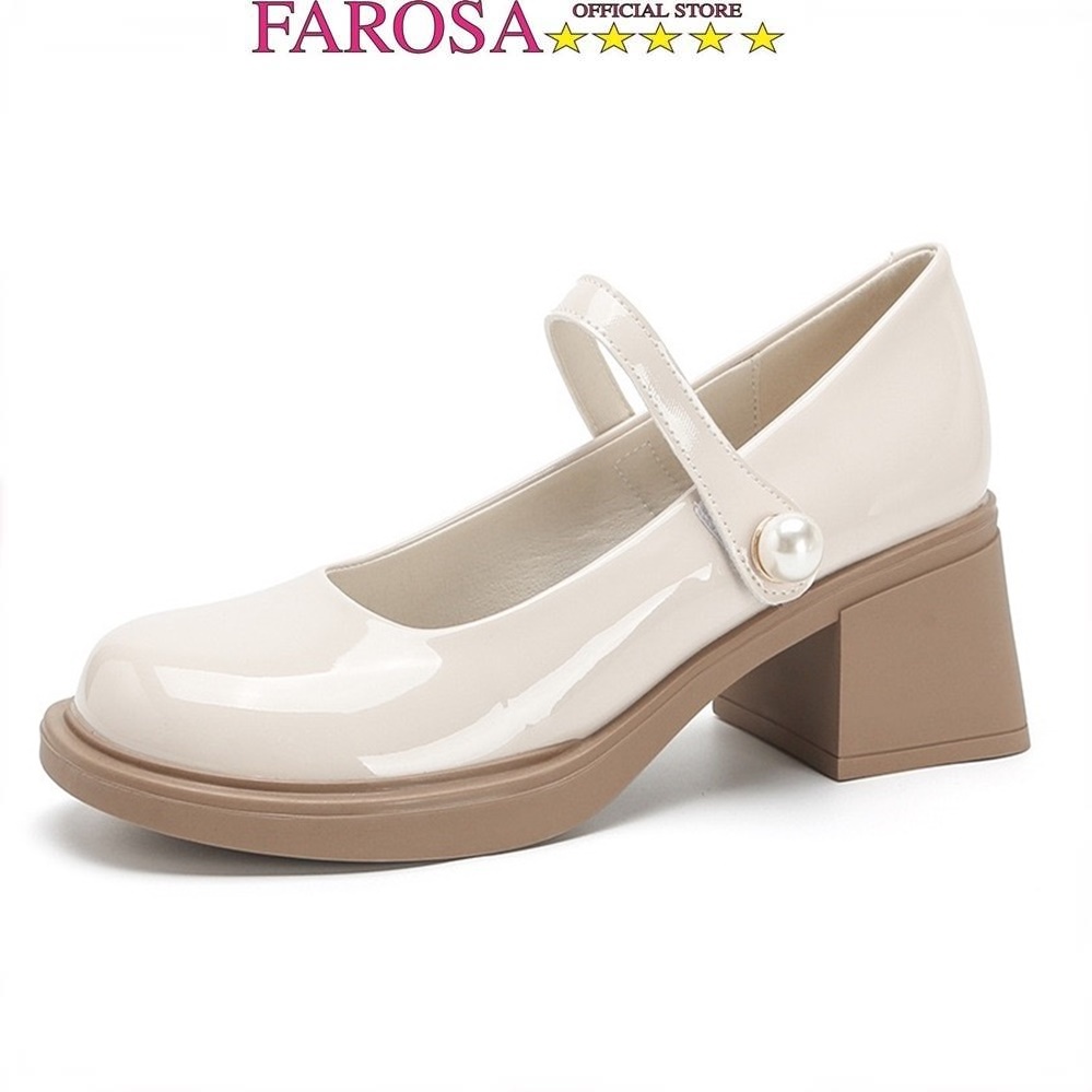 Giày nữ Lolita quai ngang đính hạt FAROSA giày búp bê Lolita đế cao 5cm ...