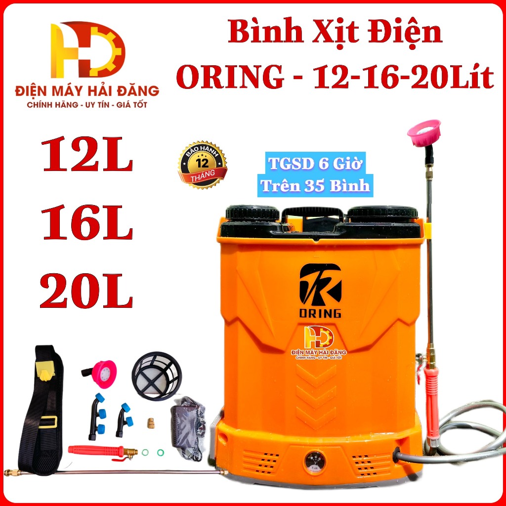 Bình xịt điện ORING. 12l,16L,20L.1 bơm và 2 bơm.TECHNOLOGY of JaPan. Bảo hành 1 Năm. | Shopee ...