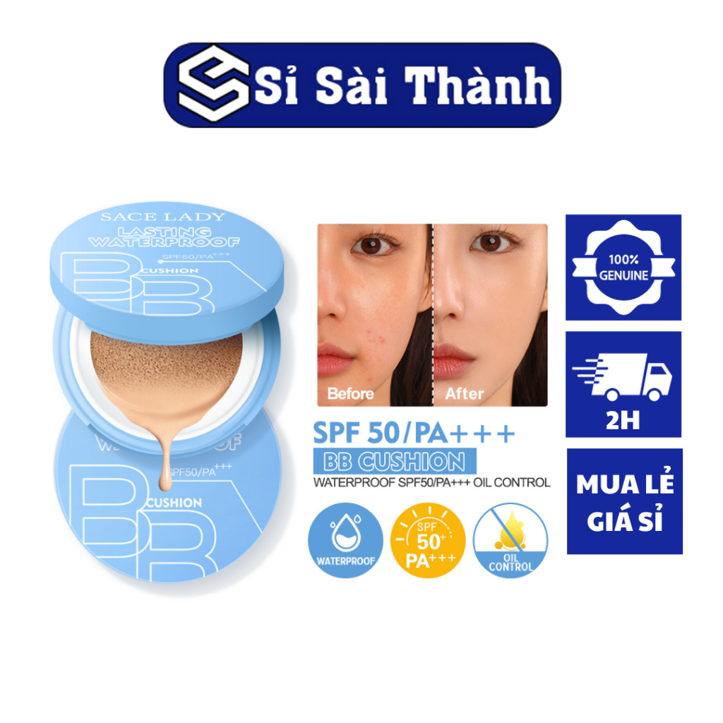 Phấn nước BB SACE LADY chống thấm nước lâu trôi chống nắng 12g SPF50 ...
