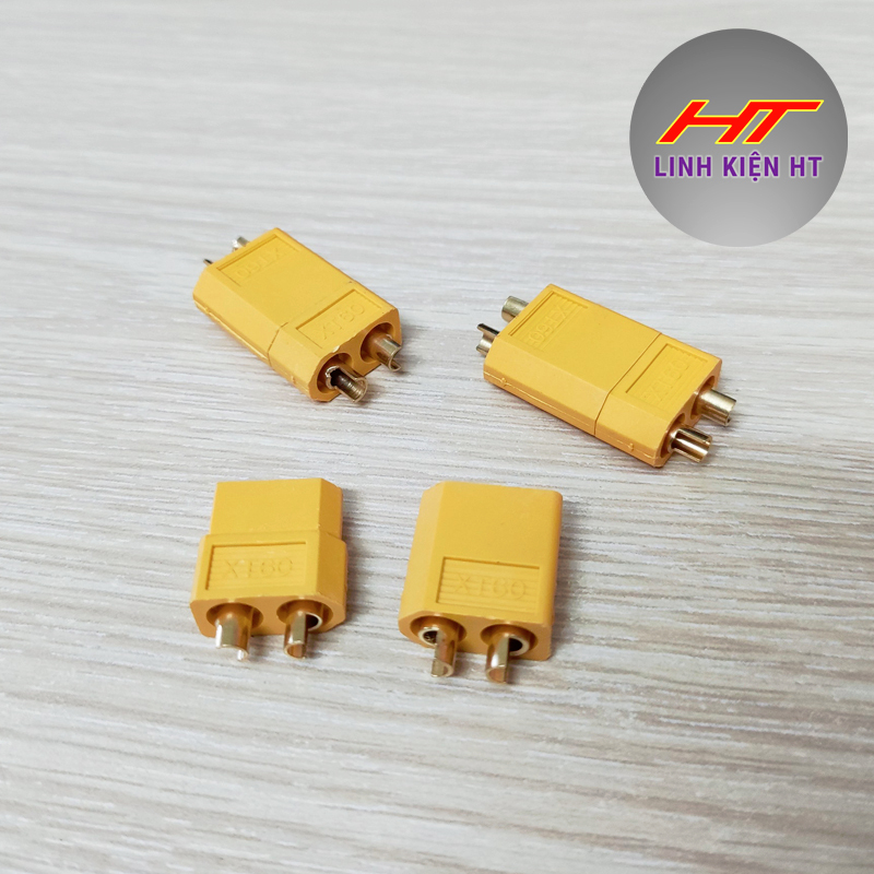 Jack XT60 60A - đầu nối XT60, XT-60 cho máy bay rc, dây nguồn, pin lipo, pin 18650 ...