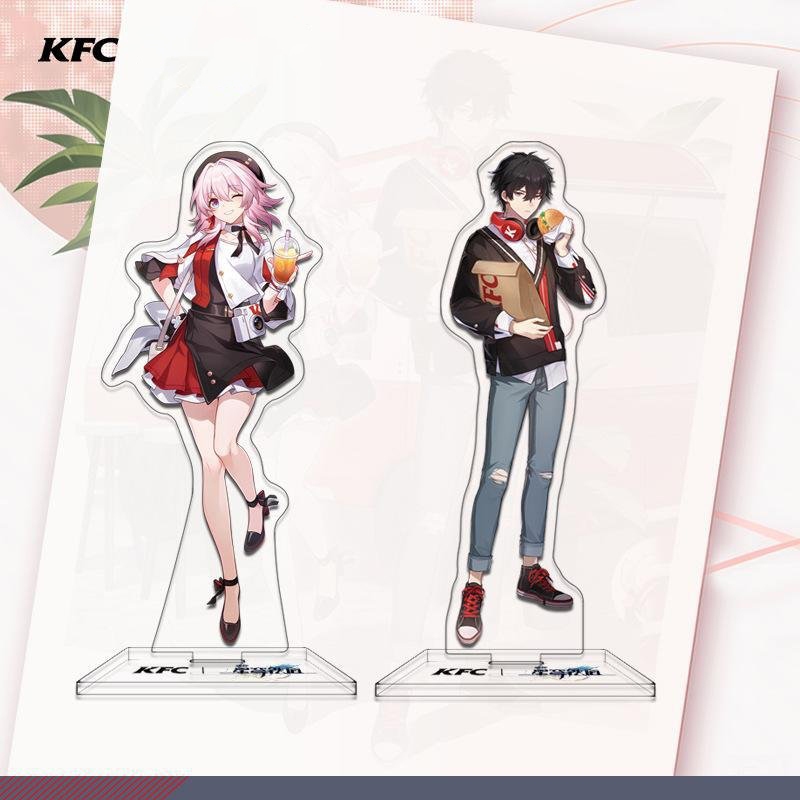 Mô hình standee HONKAI STAR RAIL Dan heng x March 7th ver Gà rán in ...