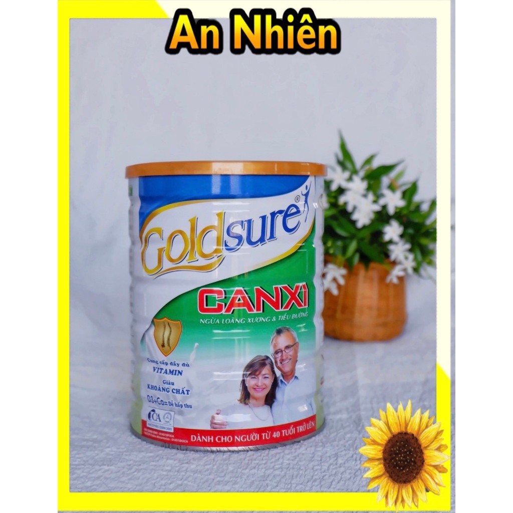 Sữa Goldsure Canxi 900Gr dành cho người già, ngừa loãng xương, tiều đường ( mẫu nắp lùn ...
