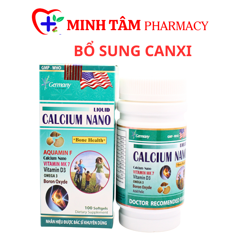 (Nhạt )Viên uống Liquid calcium nano bổ sung canxi nano hữu cơ tăng ...