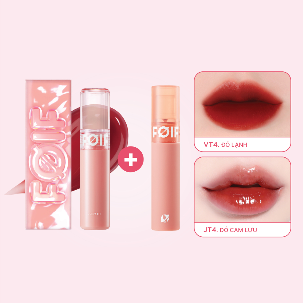 [NEW] Combo 2 Son Tint Bóng FOIF Juicy Fit Tint 3g + Son Kem Lì FOIF ...