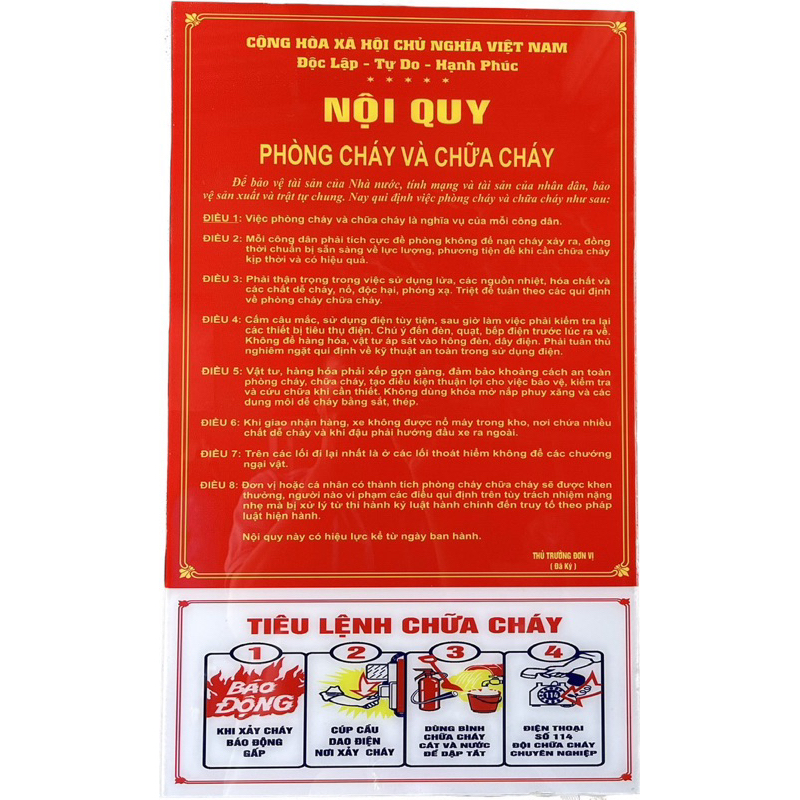 Nôi quy tiêu lệnh pccc mica | Shopee Việt Nam