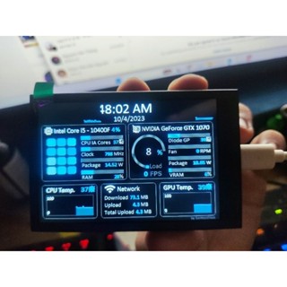 Màn hình 3.5 inch AX206 hiển thị thông số máy tính Aida64 - Chỉ cần kết ...