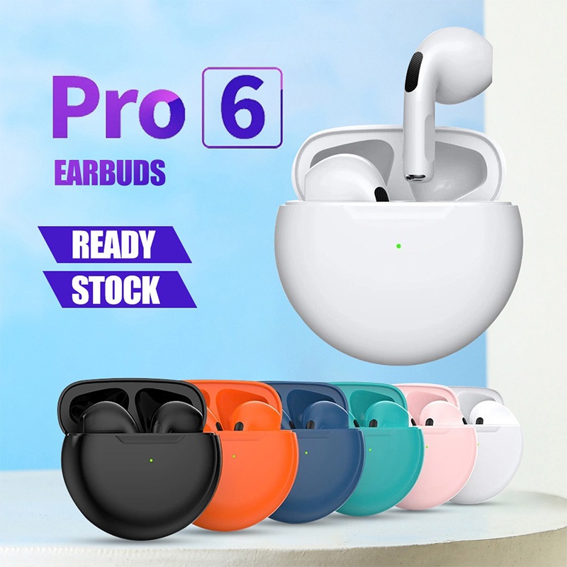 Tai Nghe Bluetooth Pro 6 TWS, Headphone Không Dây, Đổi Tên, Cảm Biến ...