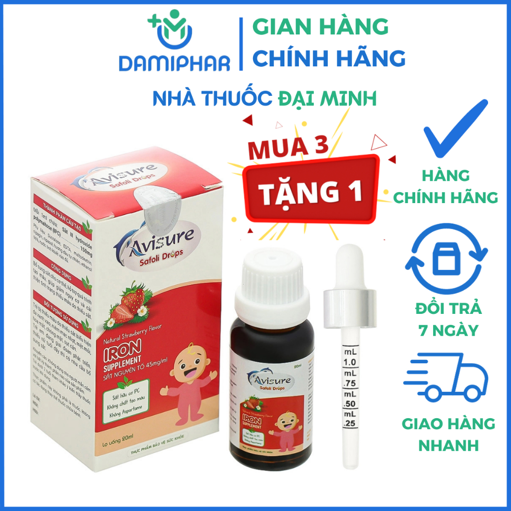 Sắt Avisure Safoli Drops Lọ 20ml | Shopee Việt Nam