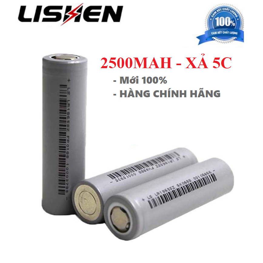 Pin sạc 18650 Lishen 2500Mah xả 5C 3.7V dùng cho khoan bắt vít xe điện ...