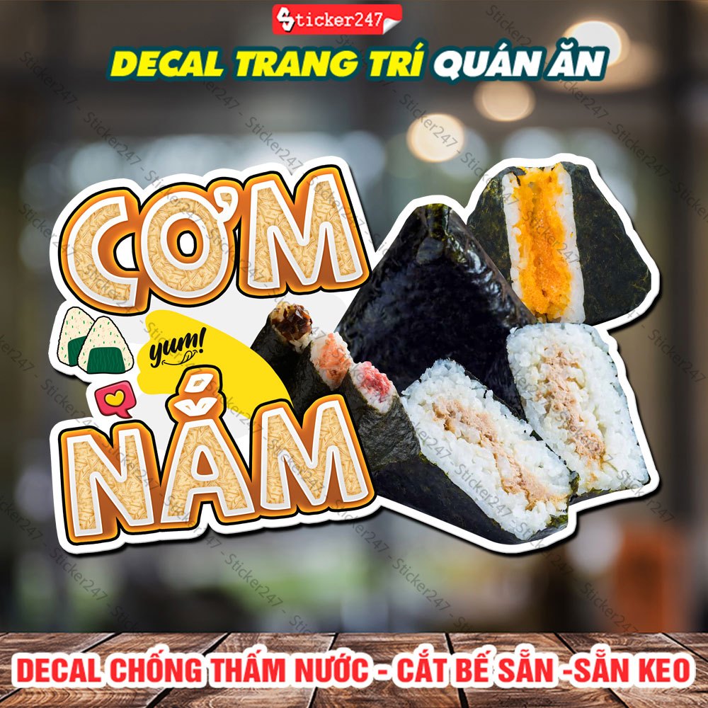 Decal Cơm Nắm Onigiri Nhật Bản 🍓 Sticker Cơm Nắm Rong Biển, Decal Dán ...