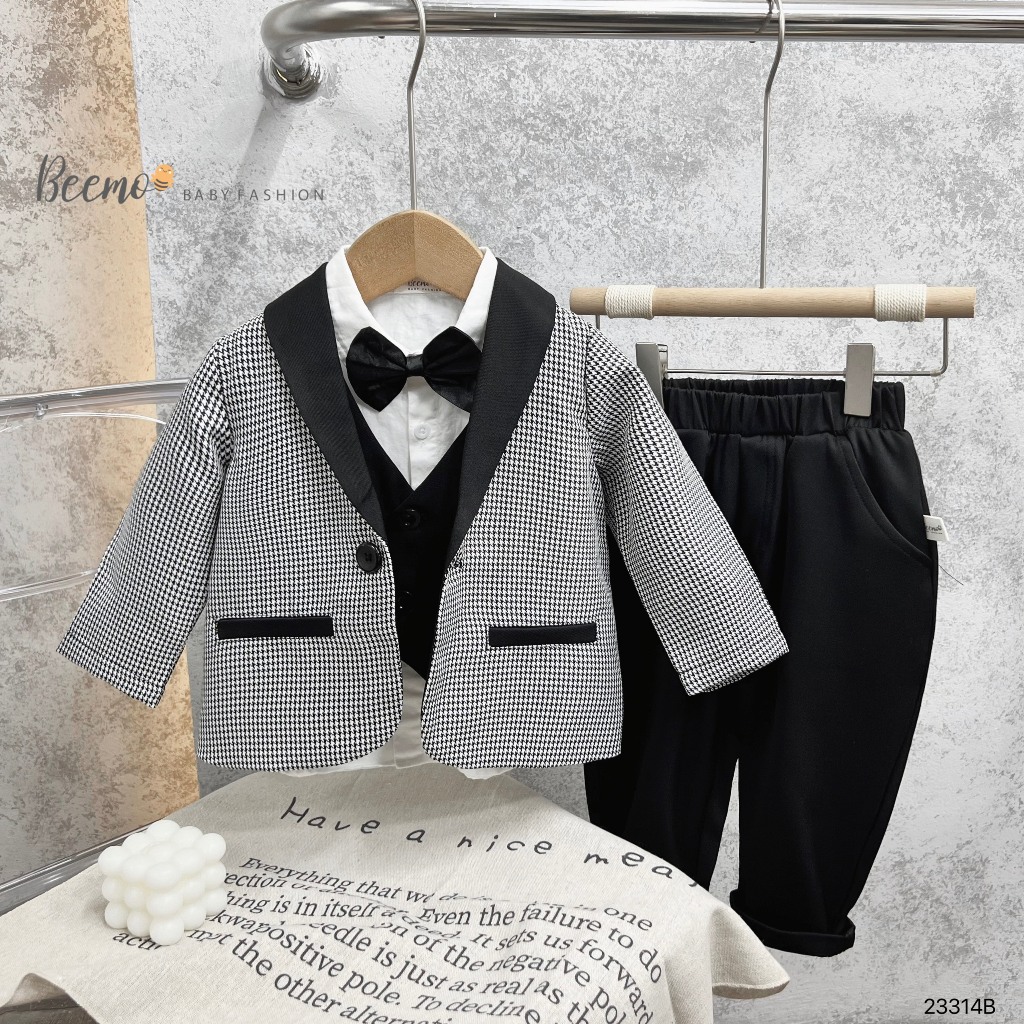 Set vest gile công tử 5 chi tiết Beemo - Vest dài, gile,áo sơ mi, quần ...