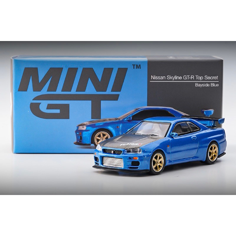 Minigt Nissan skyline R34 top secret bayside blue | Shopee Việt Nam