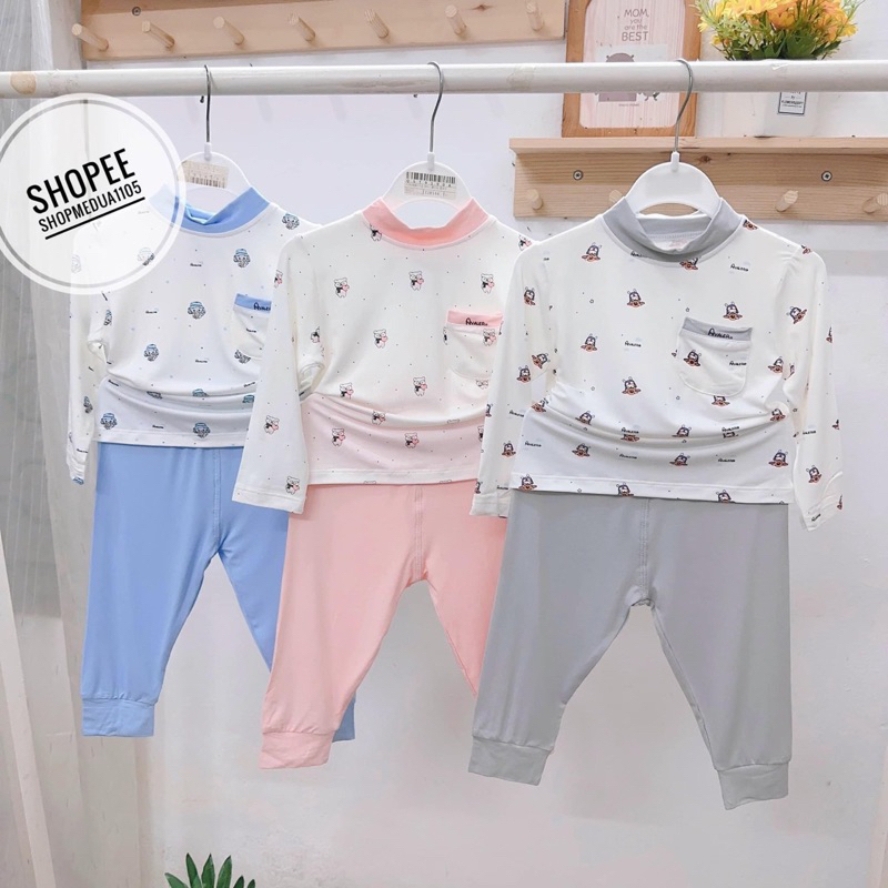 [AVALER] Bộ Dài Tay Sợi Tre Cổ 3cm Hãng Avaler Cho Bé 6m-4y | Shopee ...
