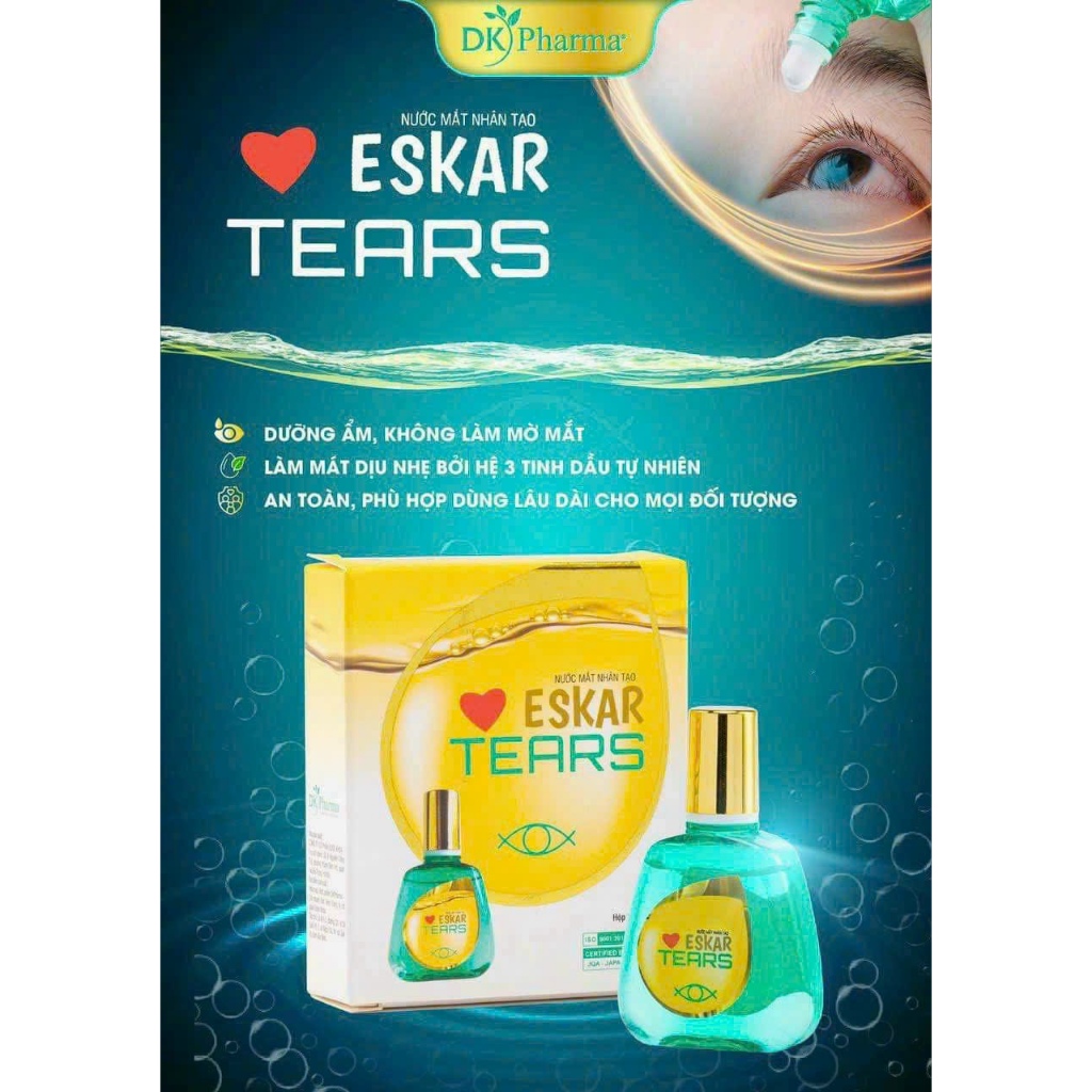 Nước Mắt Nhân Tạo Eskar Tears - Lọ 15ml- Giúp Sáng Mắt , Bảo Vệ Mắt ...