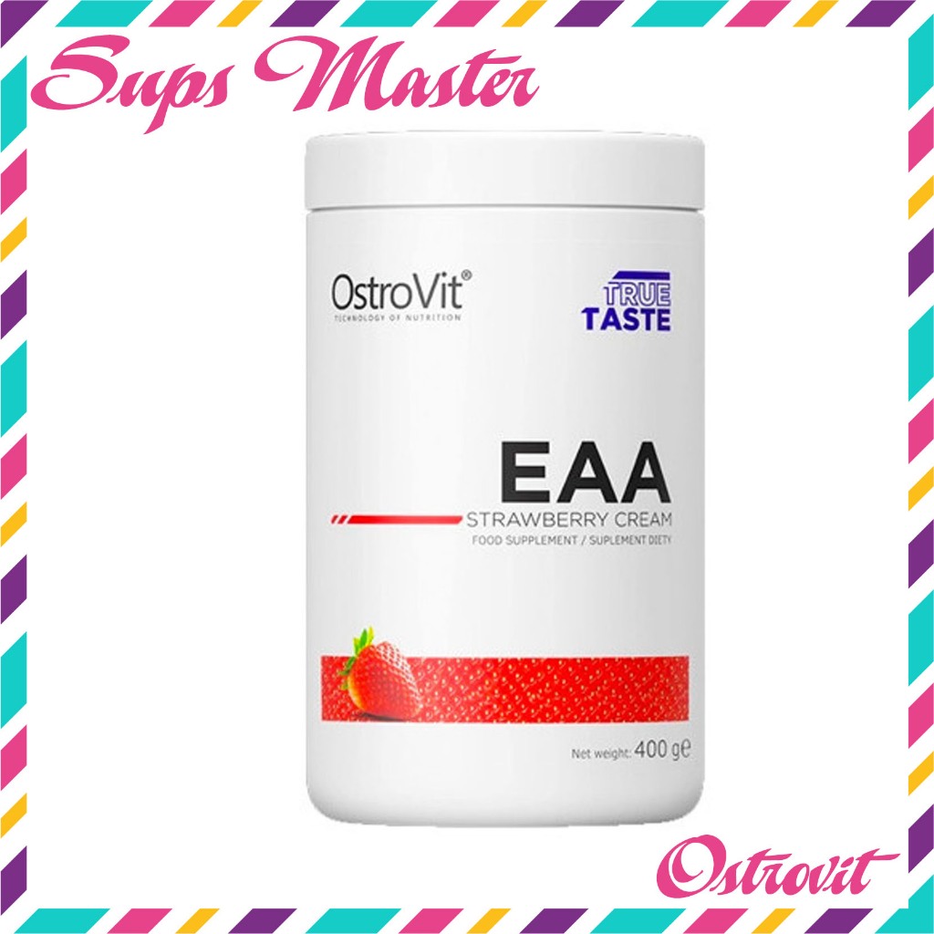 EAA Ostrovit 400g vị Dâu 40 lần dùng - Phục hồi cơ bắp tăng tổng hợp protein | Shopee Việt Nam