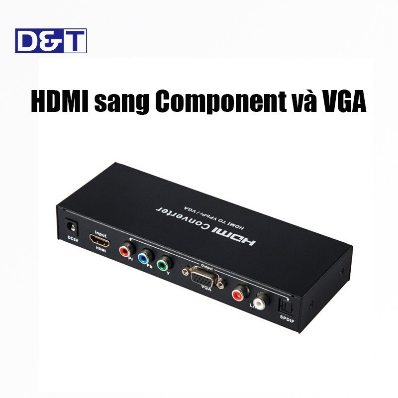 HDMI to VGA+Ypbpr+Audio Converter - Bộ chia HDMI sang AV | Shopee Việt Nam