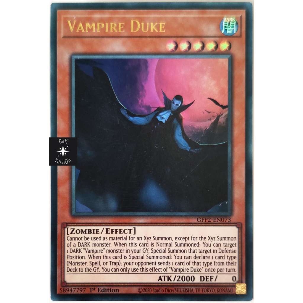 [BaK Yu-Gi-Oh!] [Thẻ Bài Chính Hãng] Vampire Duke |EN| Ultra Rare ...
