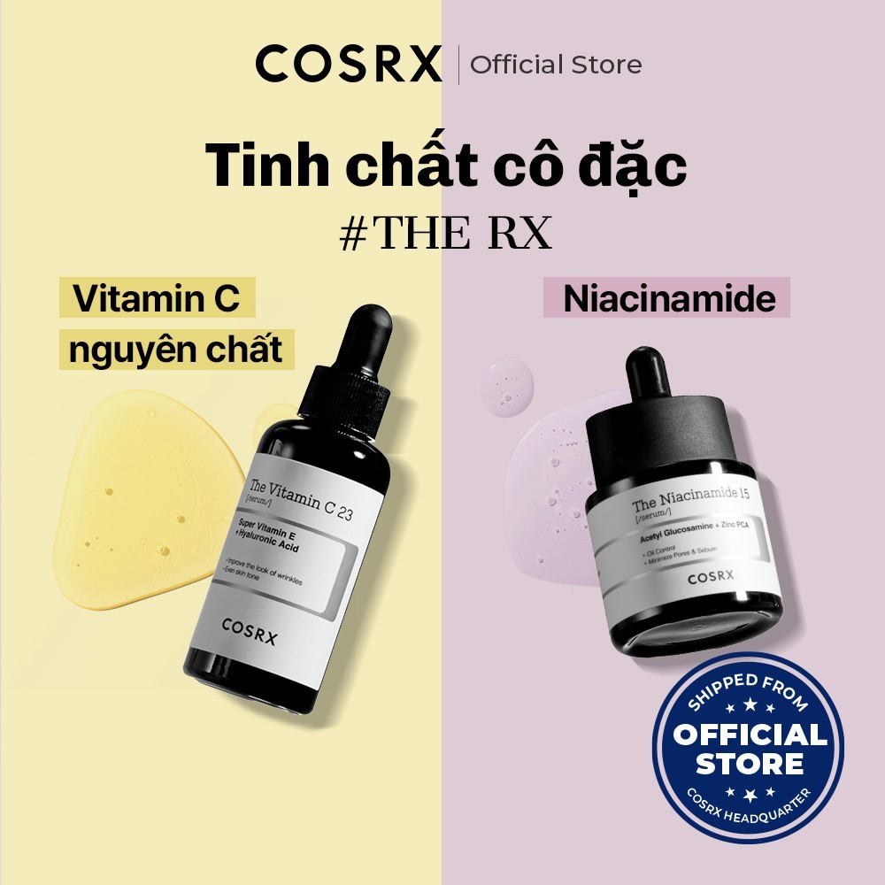 Serum sáng da mờ thâm giảm mụn COSRX The RX 20ml Niacinamide 15 / Vitamin C 23/ Vitamin C 13 ...