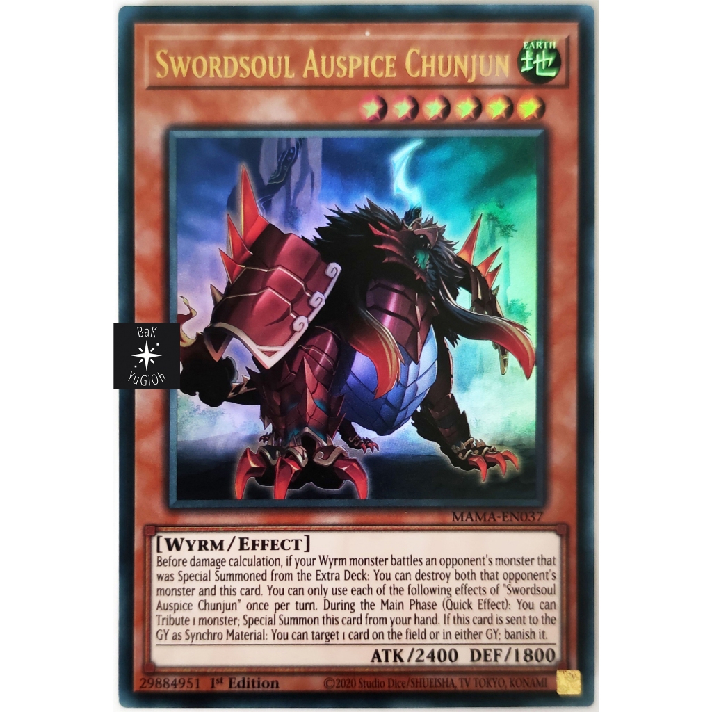 [BaK Yu-Gi-Oh!] [Thẻ Bài Chính Hãng] Swordsoul Auspice Chunjun |EN| Ultra Rare | Shopee Việt Nam