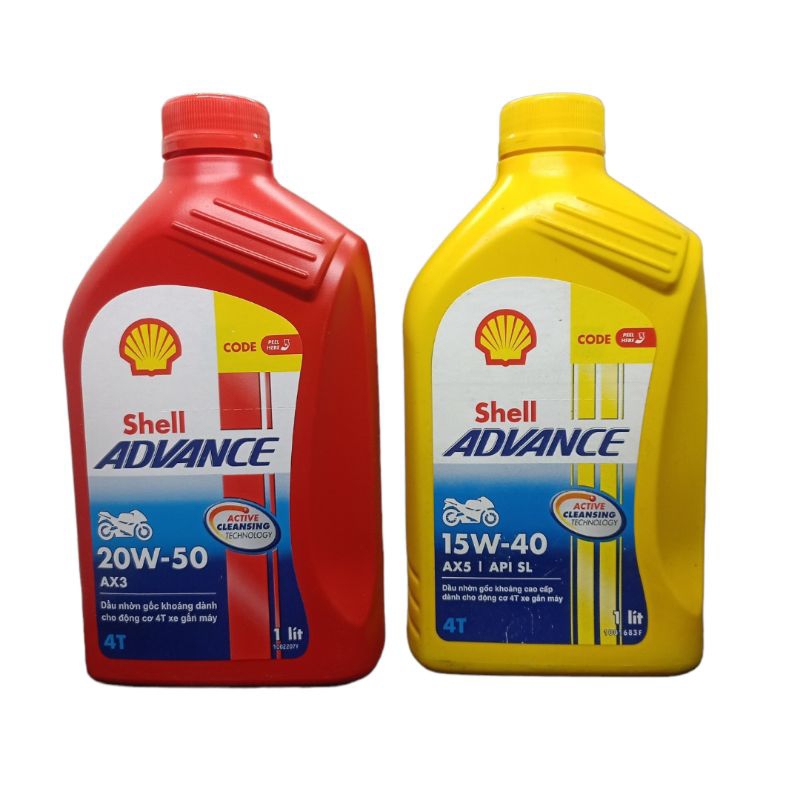 Nhớt Shell xe số 1L chính hãng AX3 AX5 [ĐỎ][VÀNG] 20w50 | Shopee Việt Nam