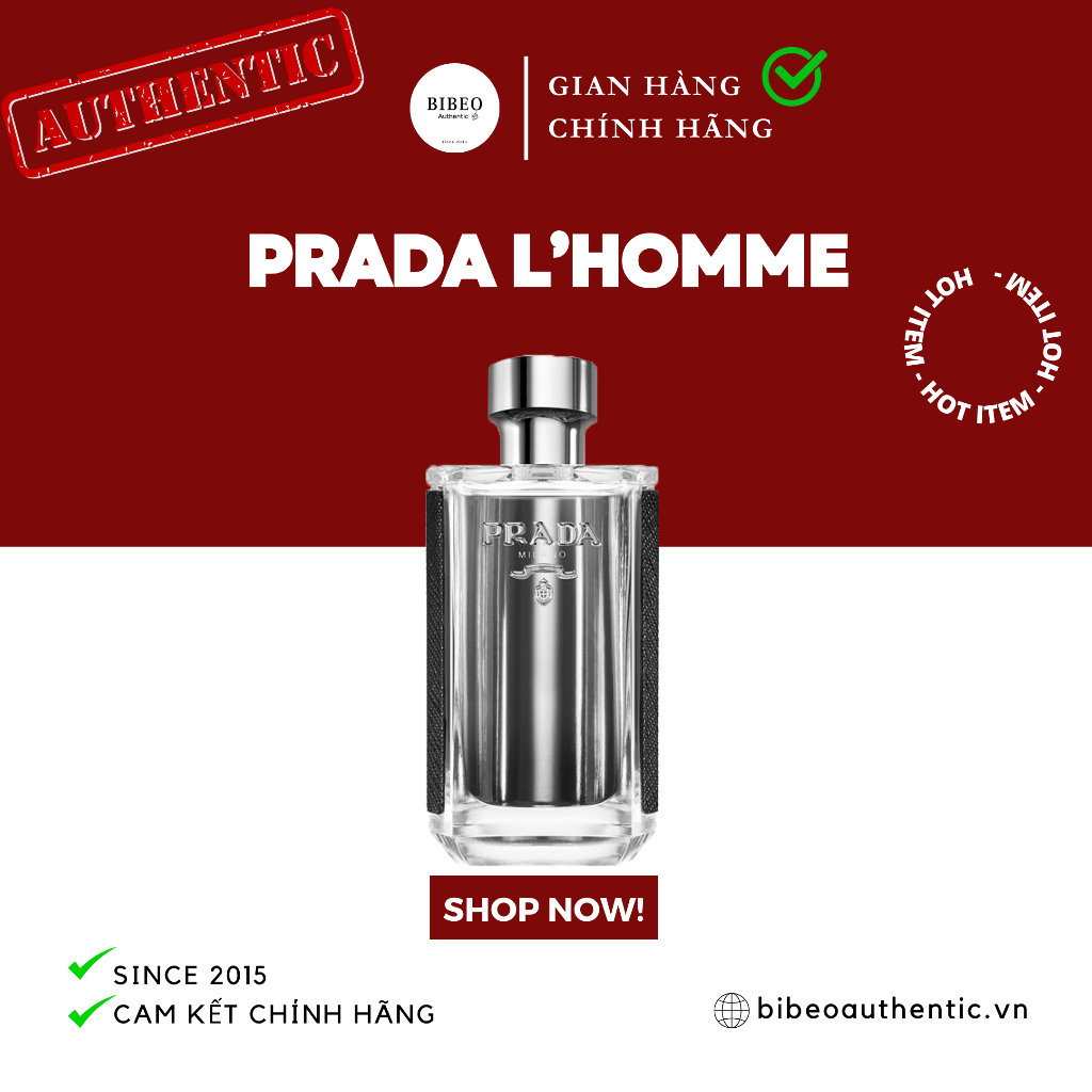 [CHÍNH HÃNG] Prada L'homme | Shopee Việt Nam