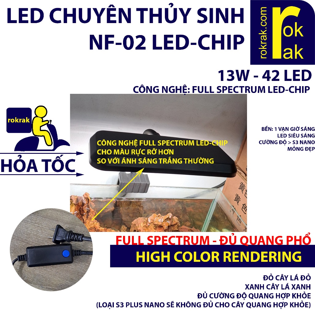 Đèn Led kẹp Neo Helios S3 Plus Nano (13W) | NF-02 RIVERSIDE cho hồ mini ...