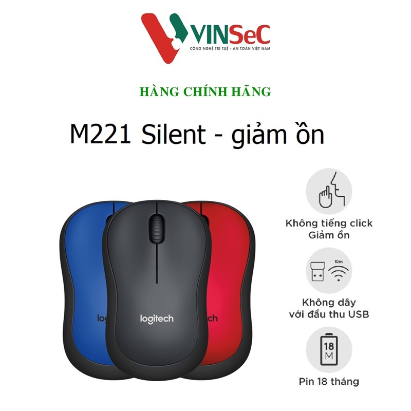 CHUỘT KHÔNG DÂY LOGITECH M221 SILENT – TƯƠNG THÍCH NHIỀU THIẾT BỊ ...